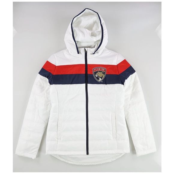 NHL | Jackets & Coats | Nhl Womens Florida Panthers Puffer Jacket White ...